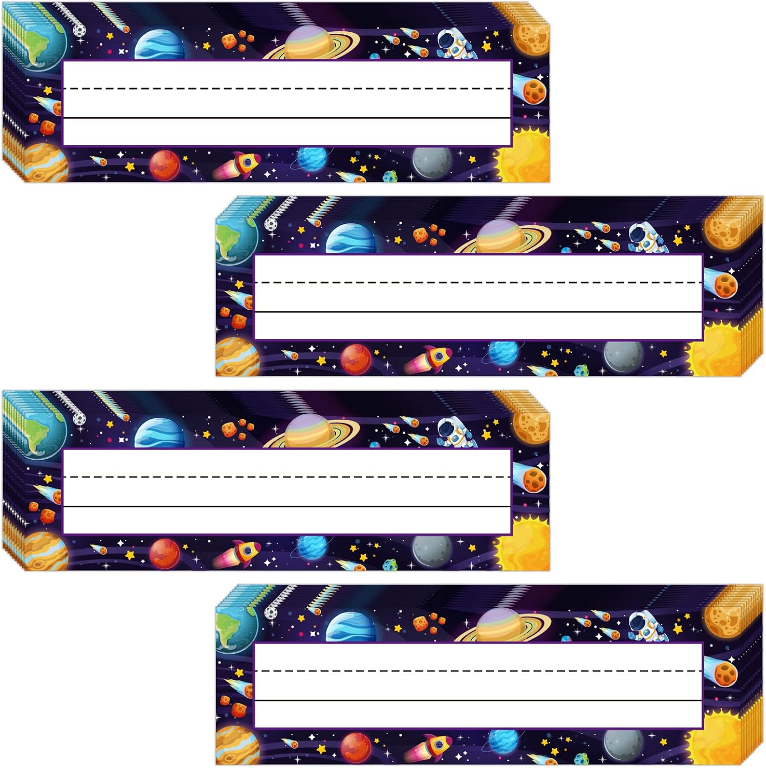 Amazon.com: Pack of 50 Solar System Style Nameplates for Student Desks ...
