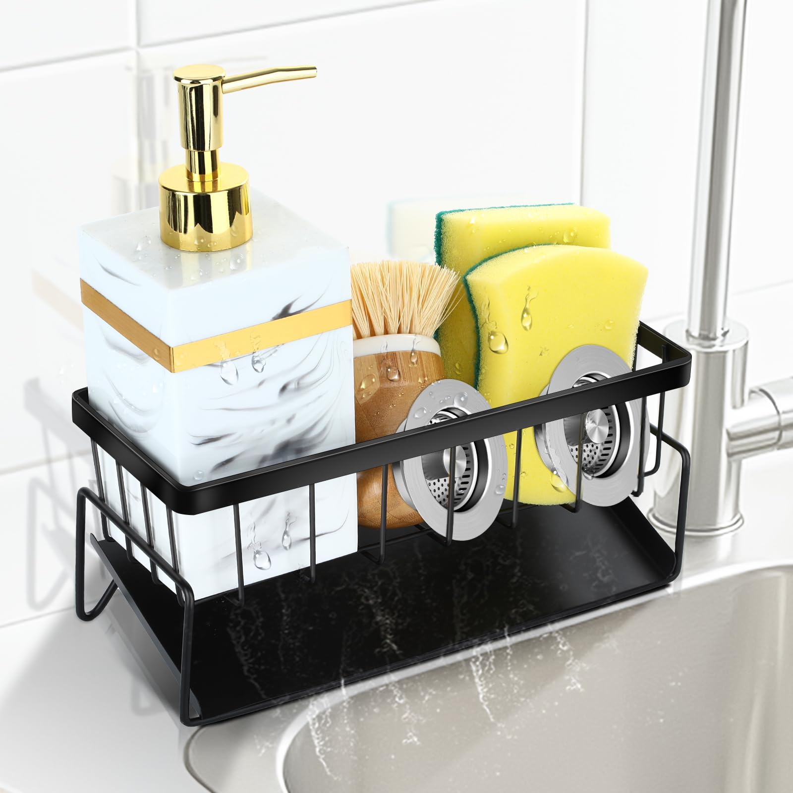 Amazon.com - Joaercs Sink Caddy, Sponge Holder for Kitchen Sink ...