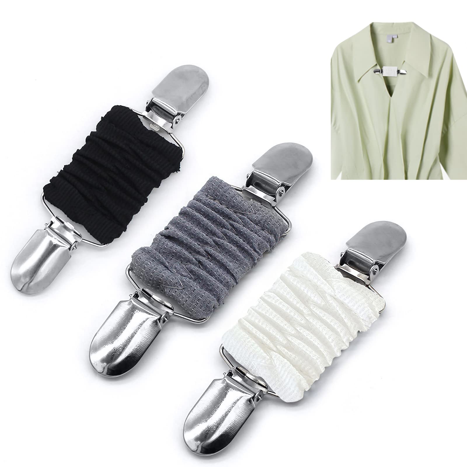 Amazon.com: 3 Pcs Dress Clips Back Cinch Clips Set Vintage Sweater ...