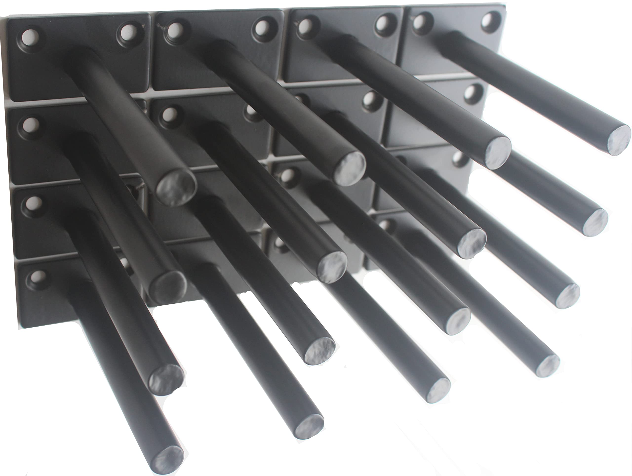 Snapklik.com : 24 Pcs 4 Black Solid Steel Floating Shelf Bracket Blind ...
