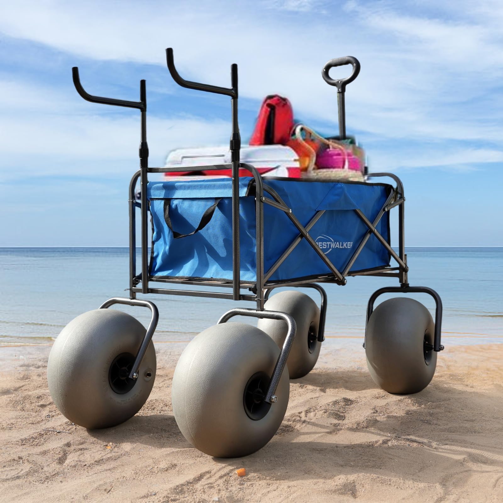 Amazon.com : Rangland Beach Wagon with Big Wheels for Sand - All ...