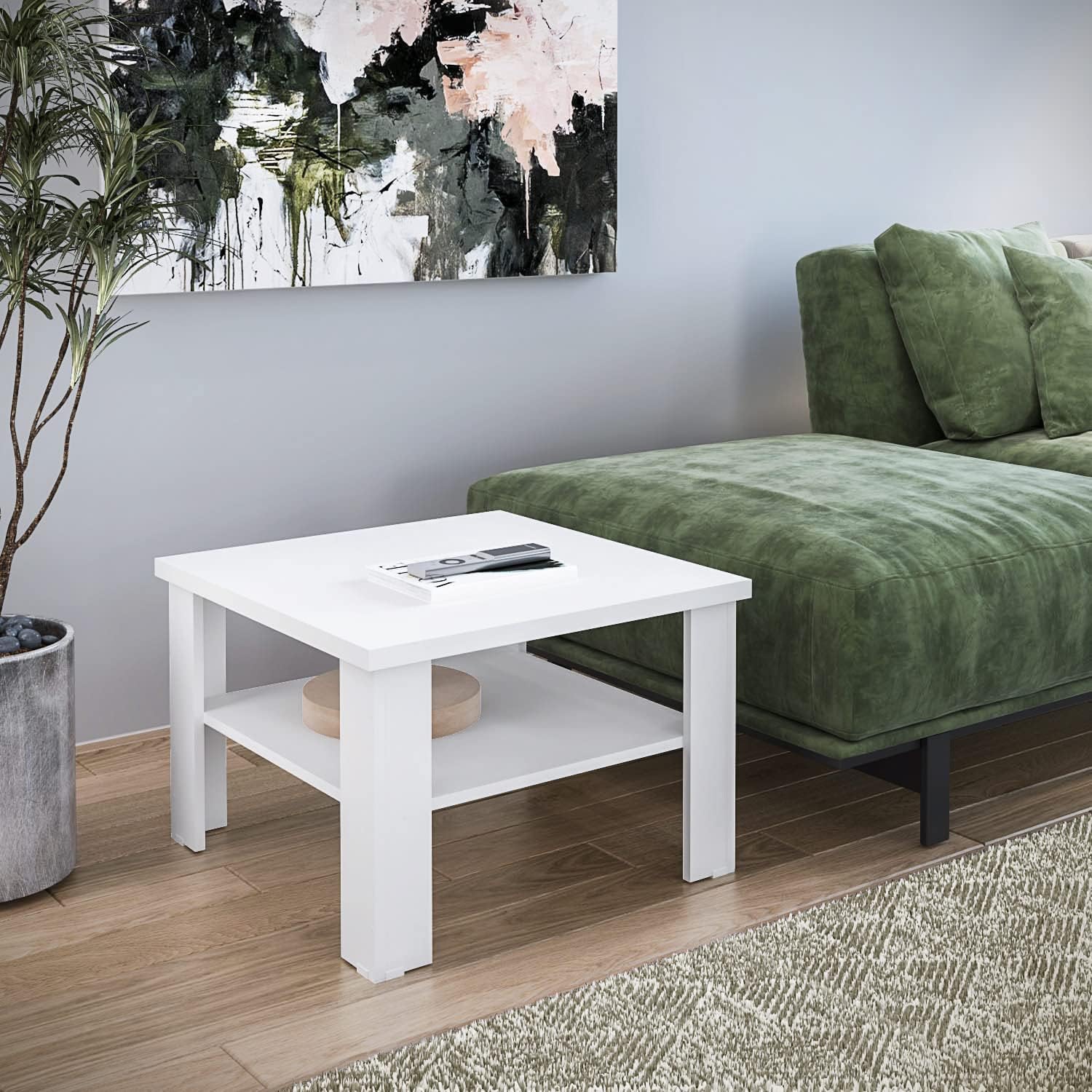 Amazon.com: Modern Classic Square Coffee Table for Living Room, Dining ...
