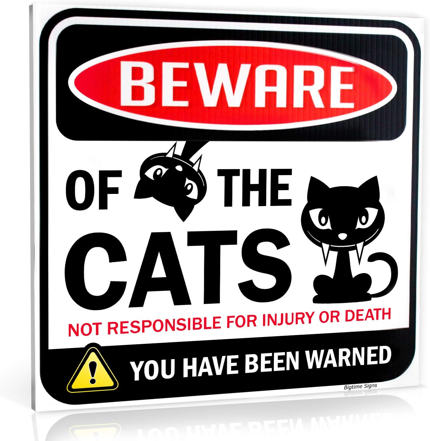 Amazon.com: Beware Of Cat Sign Rustic Cast Iron Wall Decor Plaque Fence ...