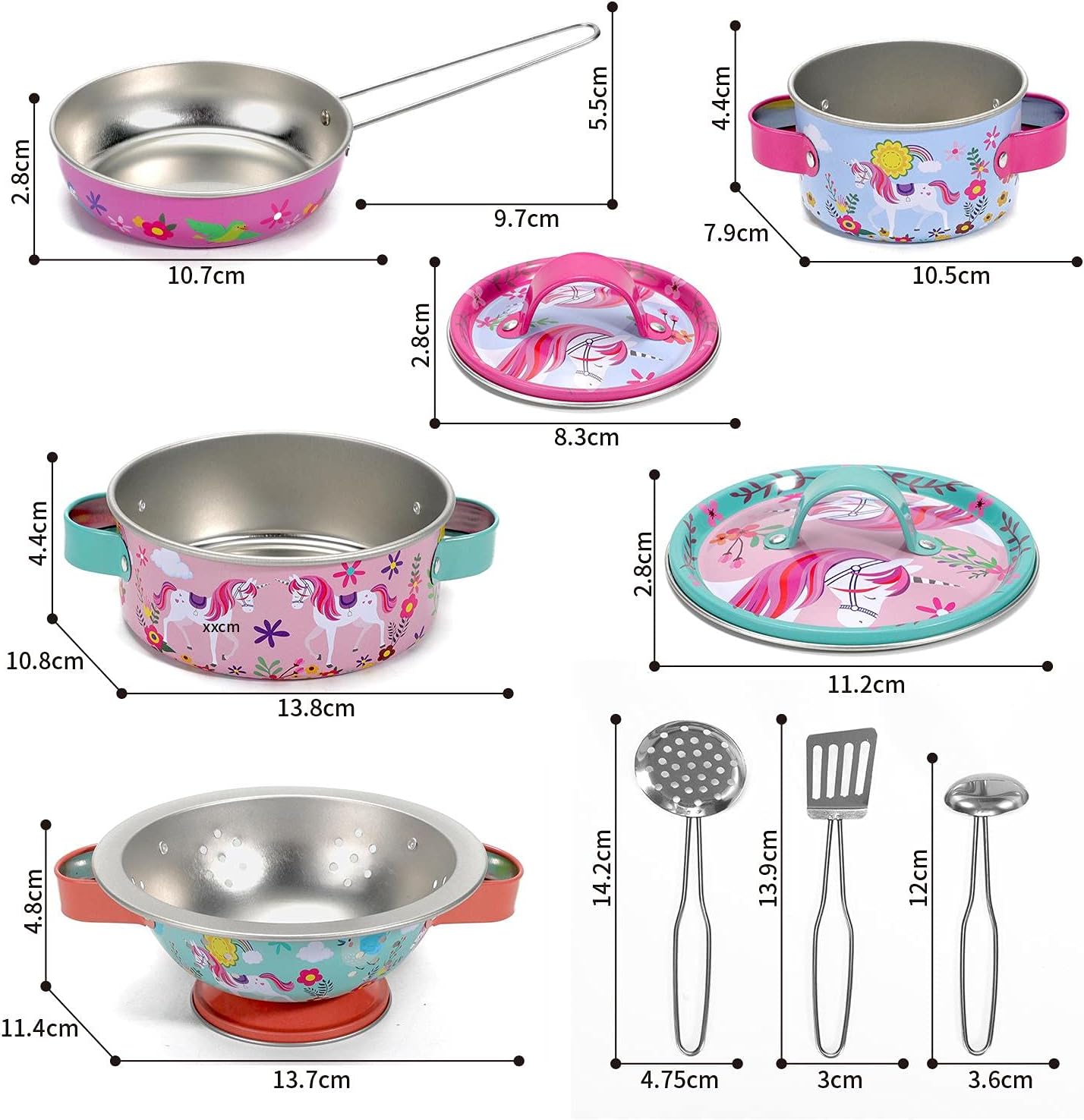 SOKA UNICORN Kids Kitchen Set Toy Pots and Pans Set for kids Toy ...