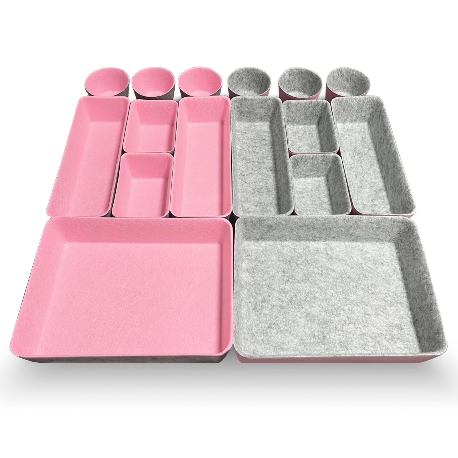 Amazon.com: UXPEYIC 16 Pieces Felt Drawer Organizer Tray, Shallow Desk ...