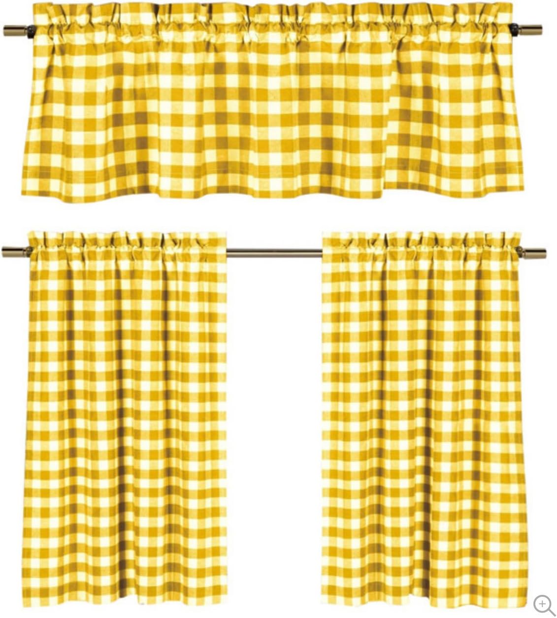 Amazon.com: GoodGram 3 Pc. Plaid Country Chic Cotton Blend Kitchen ...