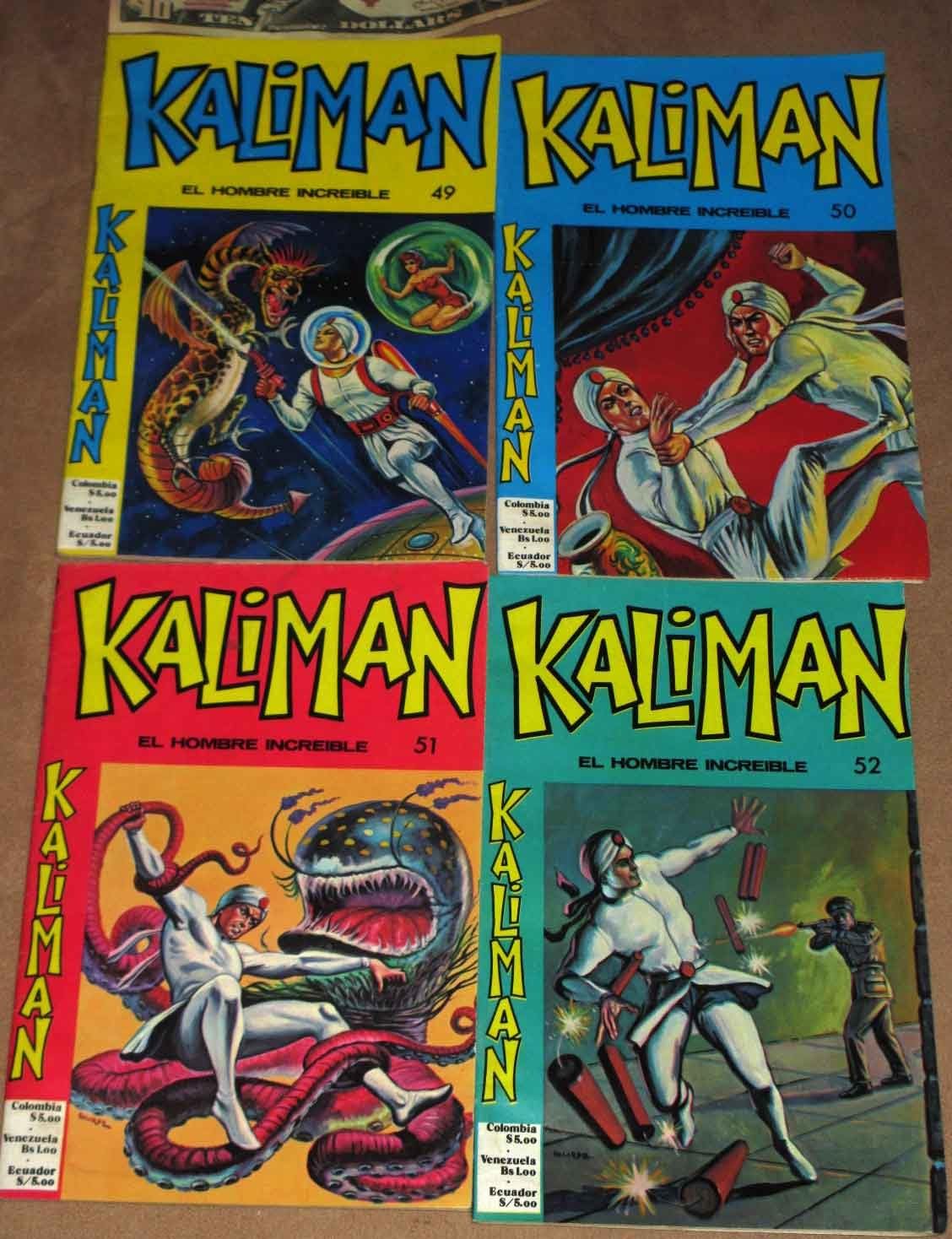 Amazon.com: 4 Kaliman Comics Mexican Fumetti Comics 1980s Pulp-Art Sci ...