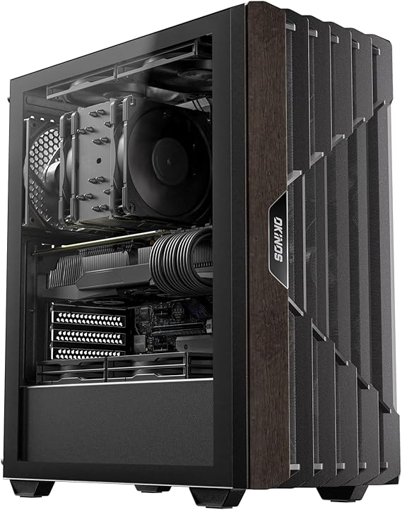 Amazon.com: Okinos Oak Wood ATX PC Case, 4 x 120mm 3 Pin Non-PWM Case ...
