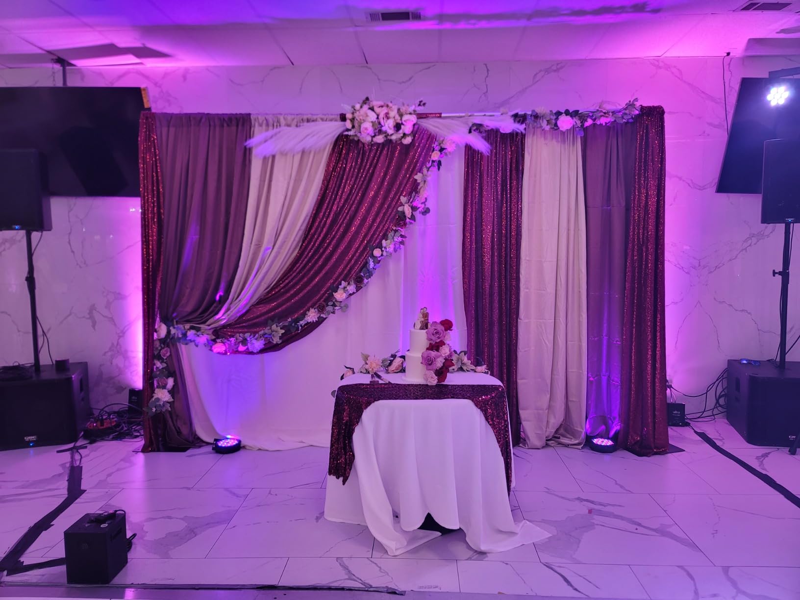 Amazon.com : Hecis 12x12Ft Double Crossbar Pipe and Drape Backdrop ...