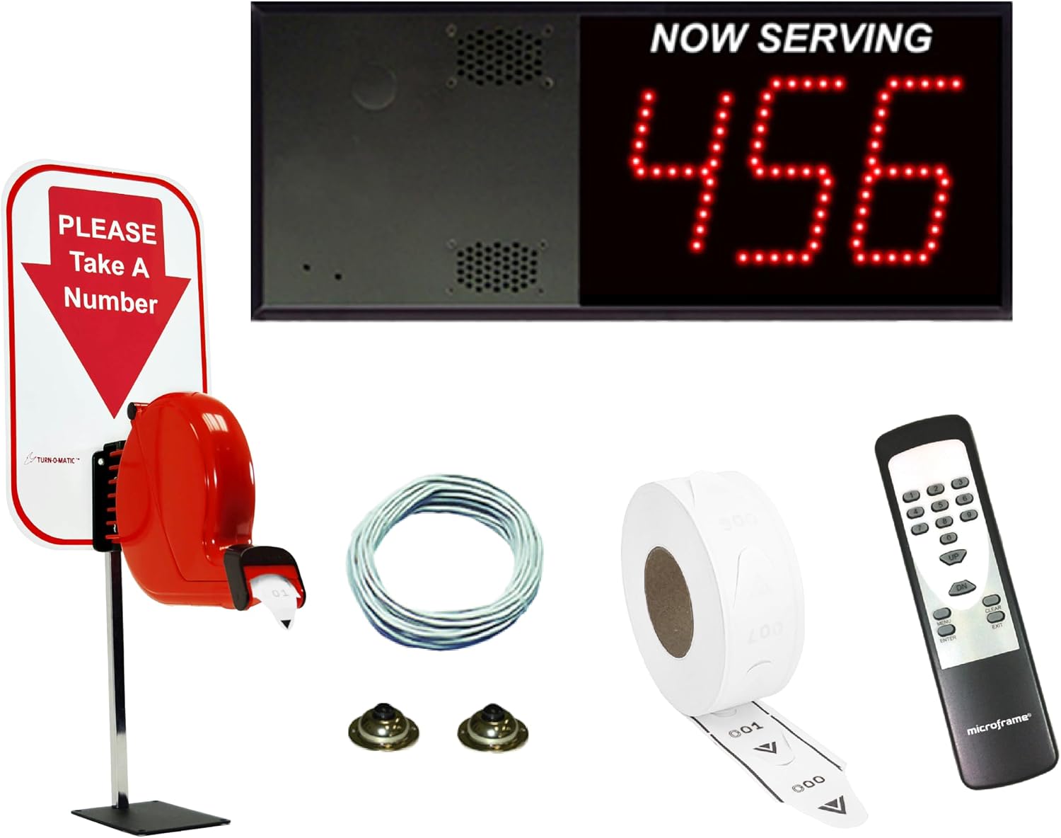 Amazon.com: 3-Digit Take A Number VoiceBox System with Counter Top ...
