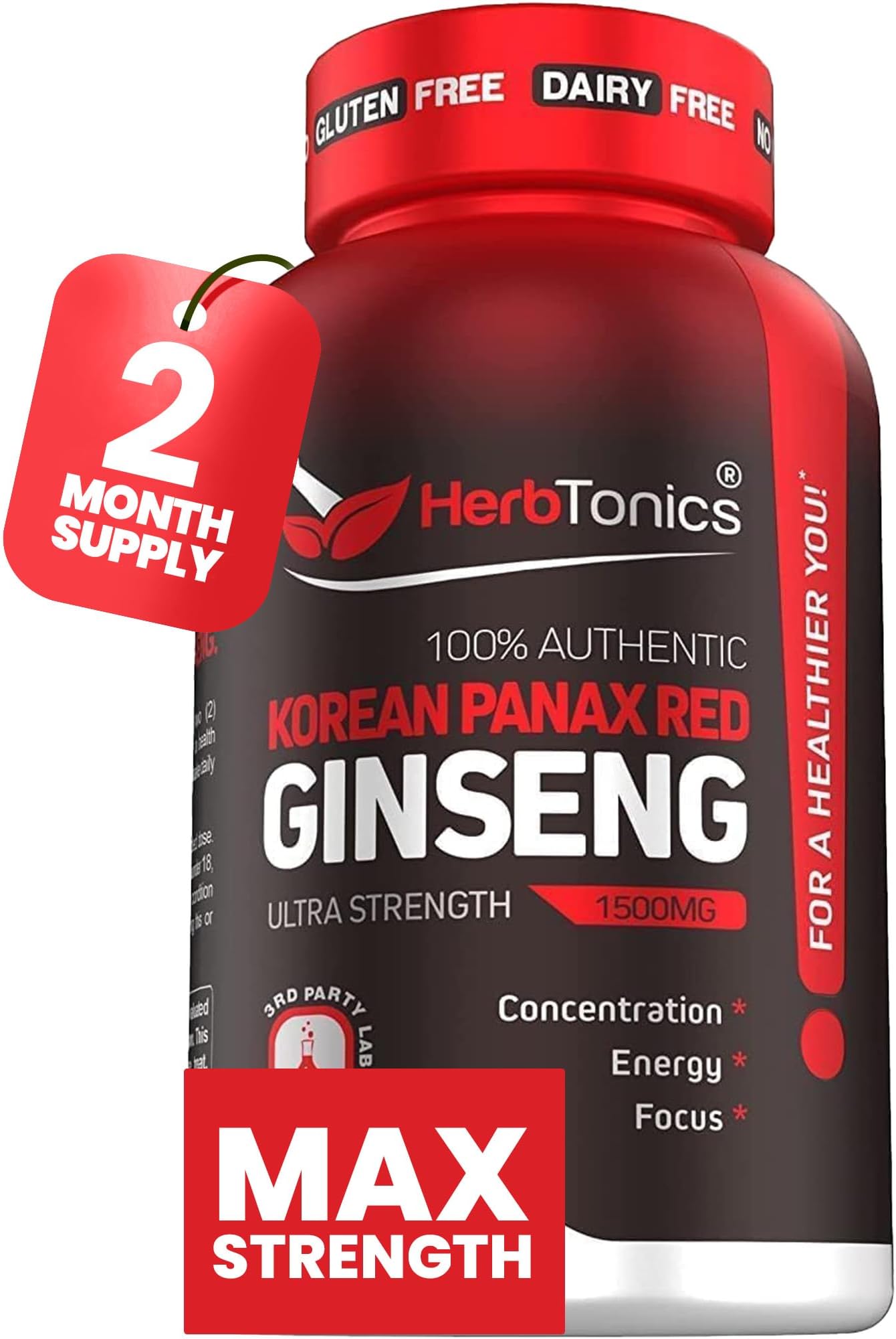 Amazon.com: aSquared Nutrition Natural Korean Panax Ginseng (1000mg Max ...