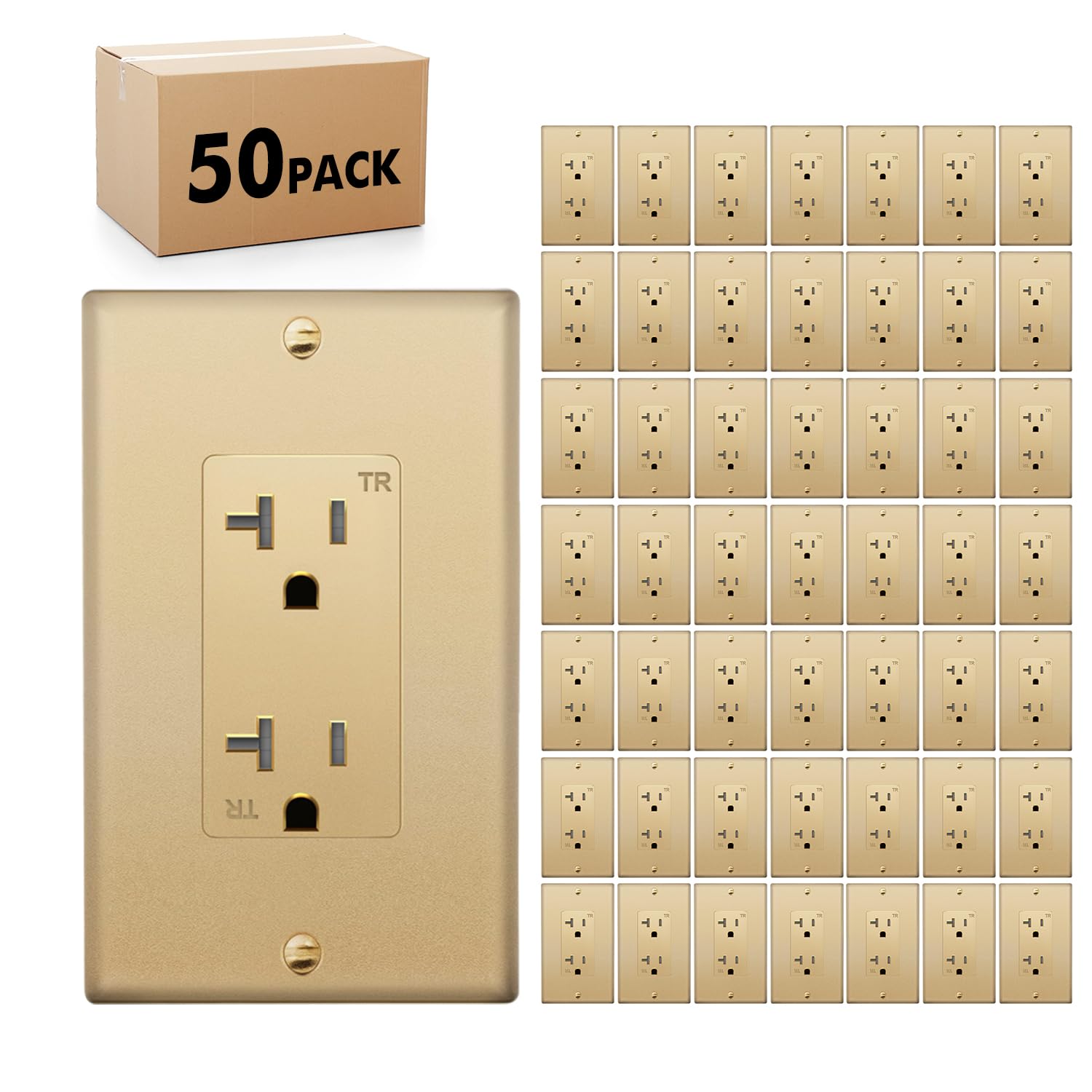 Snapklik.com : Micmi 20A Decorator Receptacle Outlet, Tamper Resistant ...