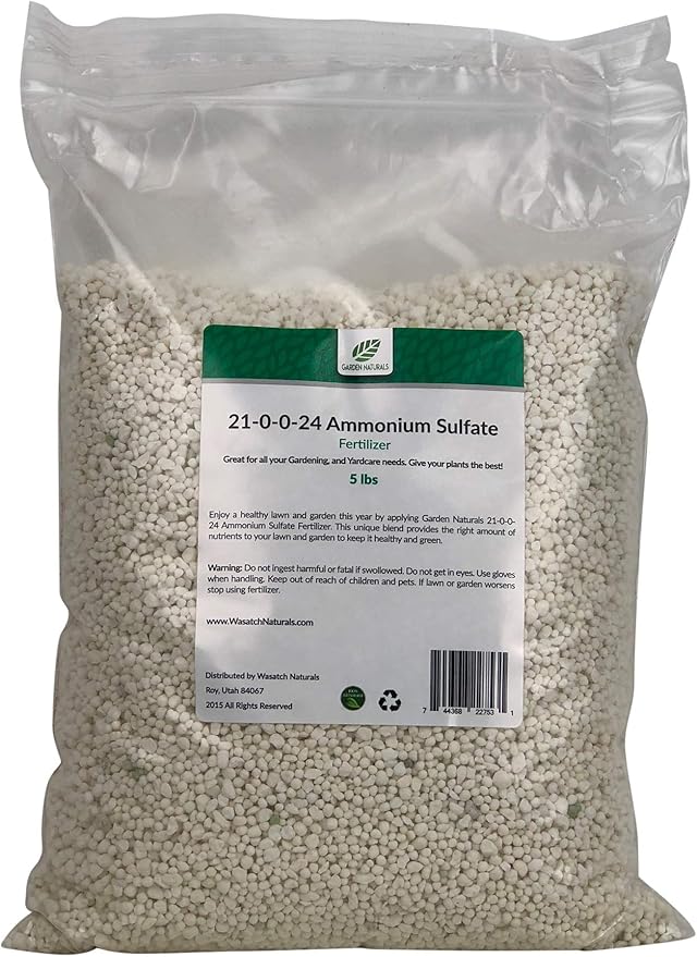 Amazon.com : 21-0-0-24 Ammonium Sulfate Fertilizer 25 Pounds by Garden ...