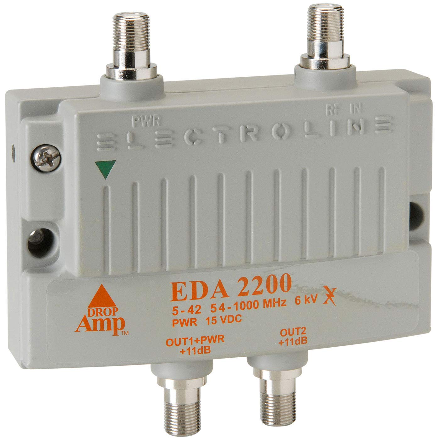 Amazon.com: Electroline EDA2200 2-Port Low Noise CATV Amplifier +11dB ...