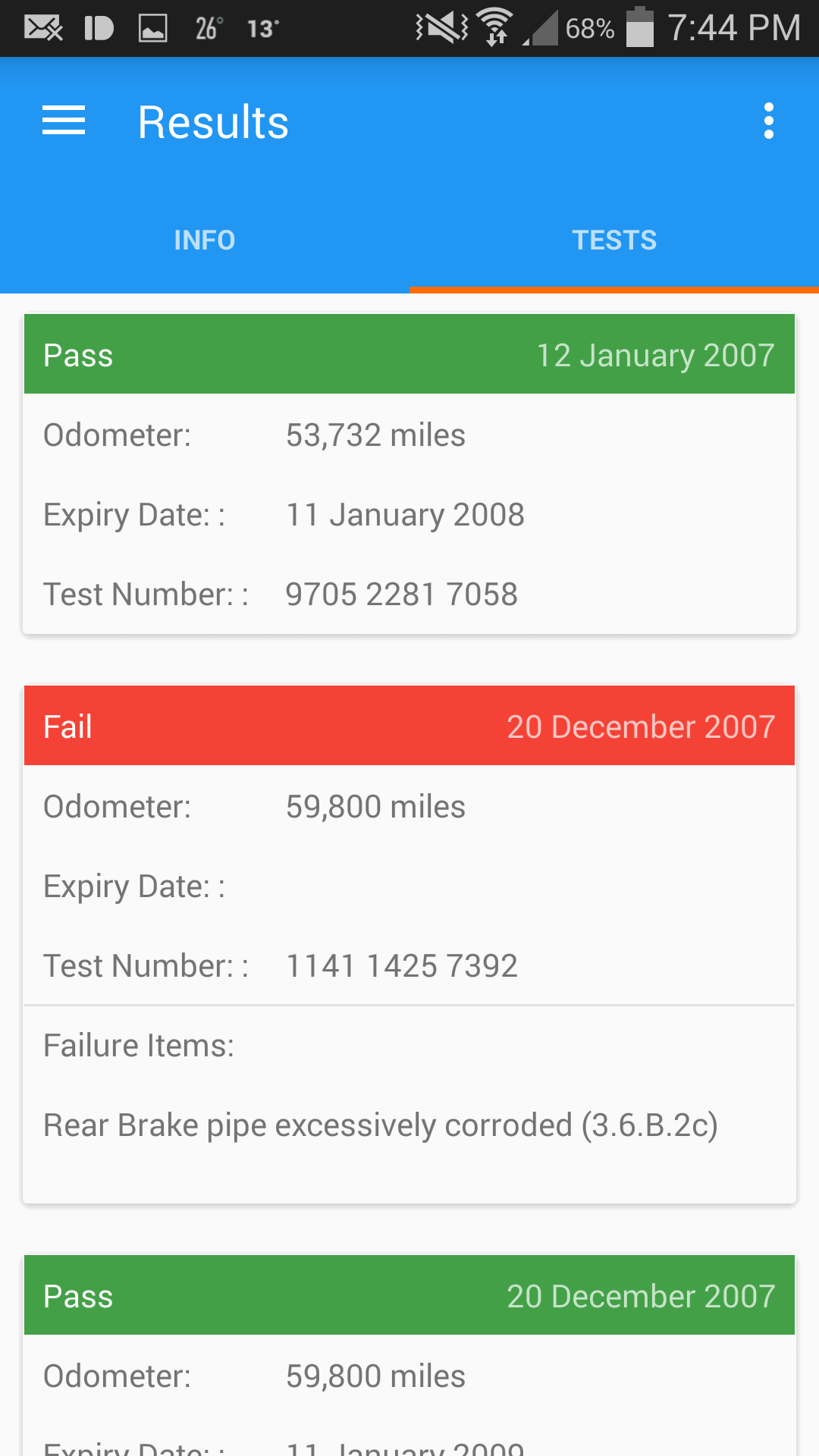 MOT History Check - App on the Amazon Appstore