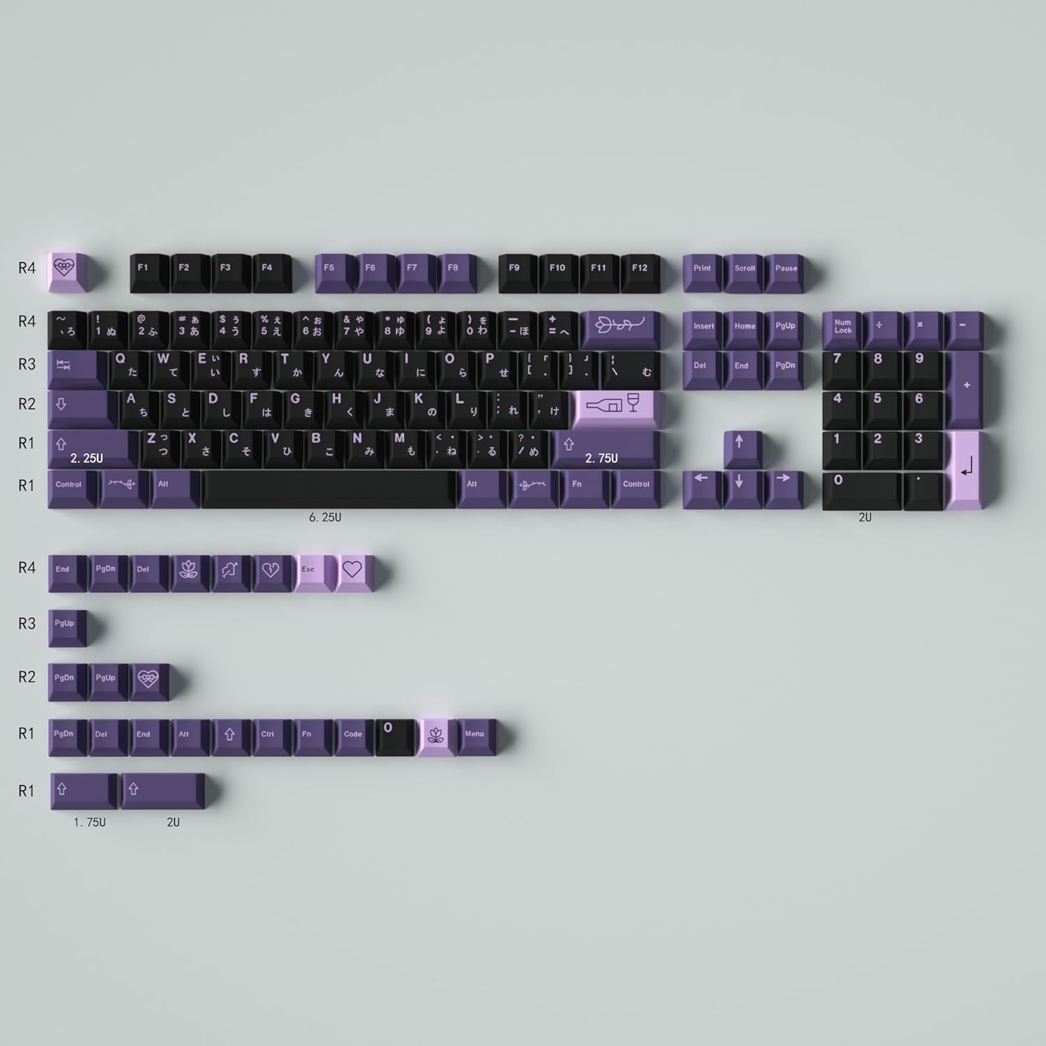 Amazon.com: GeRRiT GMK First Love first love keycaps purple original ...