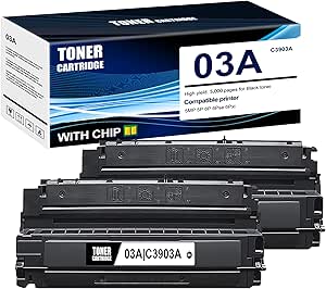 Amazon.com: 2-Pack Black 03A C3903A Toner Cartridge: Compatible 03A ...