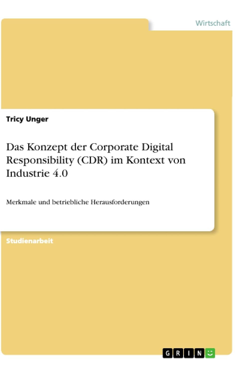 Amazon.com: Das Konzept der Corporate Digital Responsibility (CDR) im ...