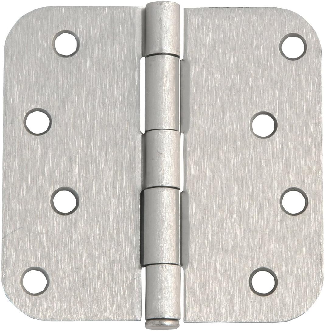 Design House 202572 8-Hole 4" x 4", 5/8" Radius Door Hinge, Satin ...