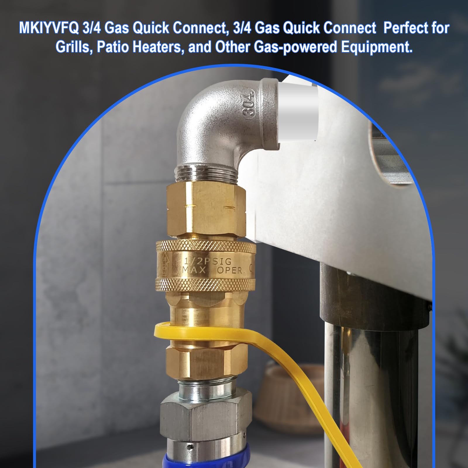 Natural Gas Line Quick Connect Fittings 3/8" Natural Gas Quick Connect