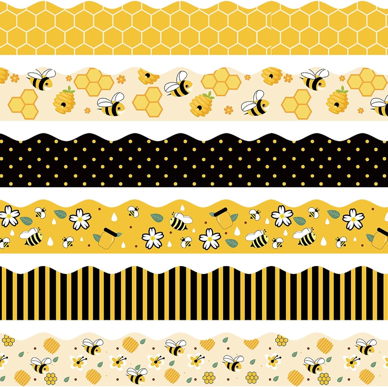 Amazon.com: VABAMNA 84ft Bee Bulletin Board Borders Bee Classroom ...