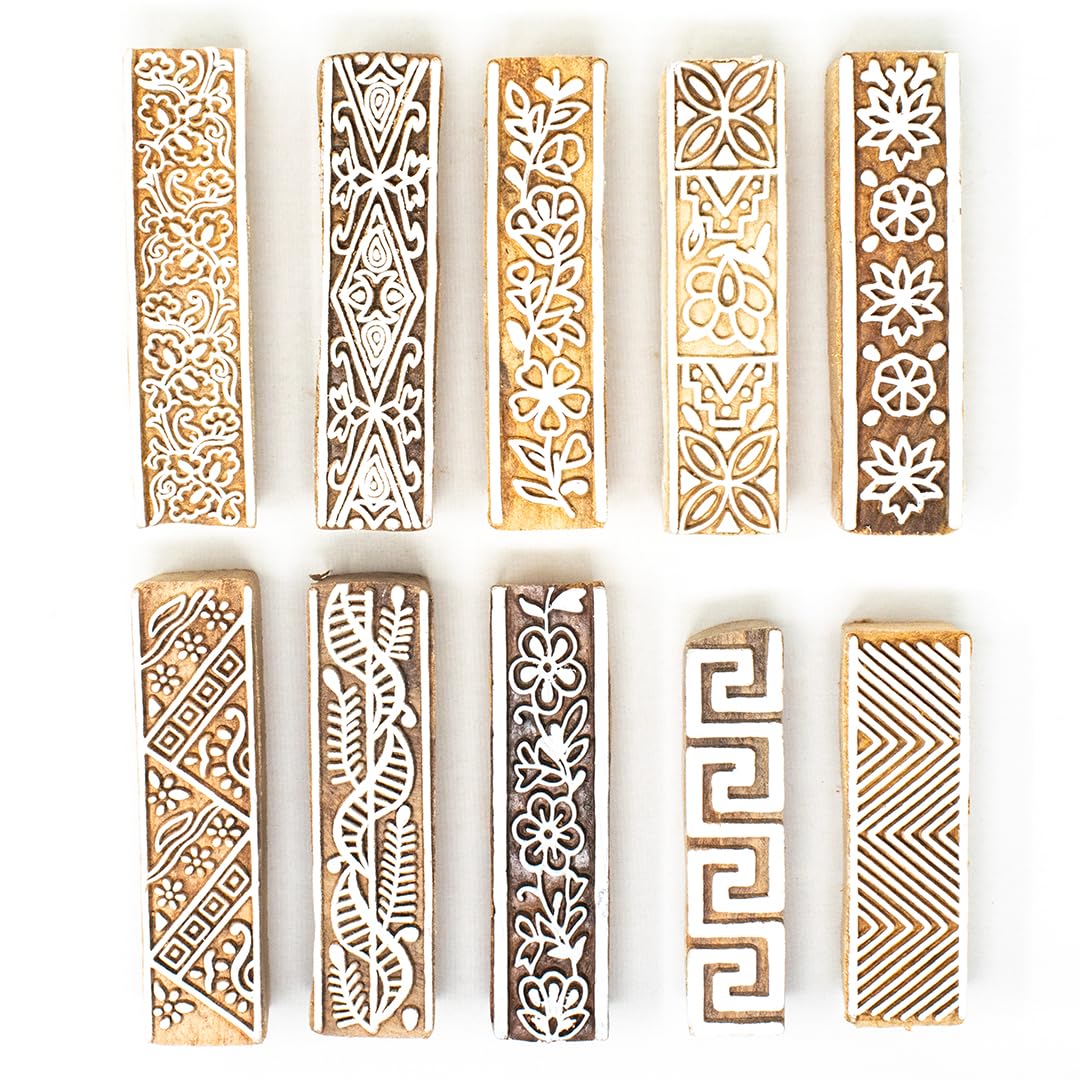 Snapklik.com : Wooden Stamp Block, Printing Stamp Design Set Block For ...