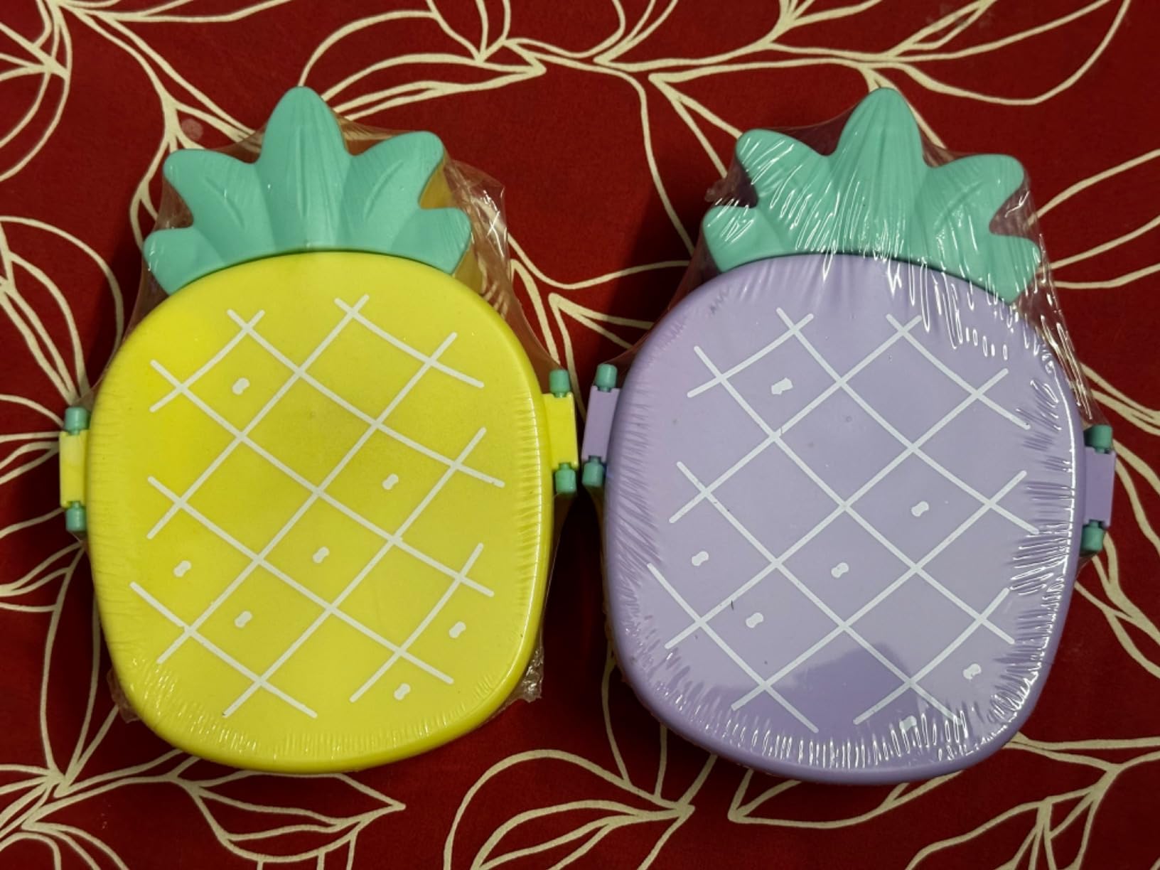 Buy DNkitch Plastic 2 PCS Cute Pineapple Shaped Kids Lunch Box ...