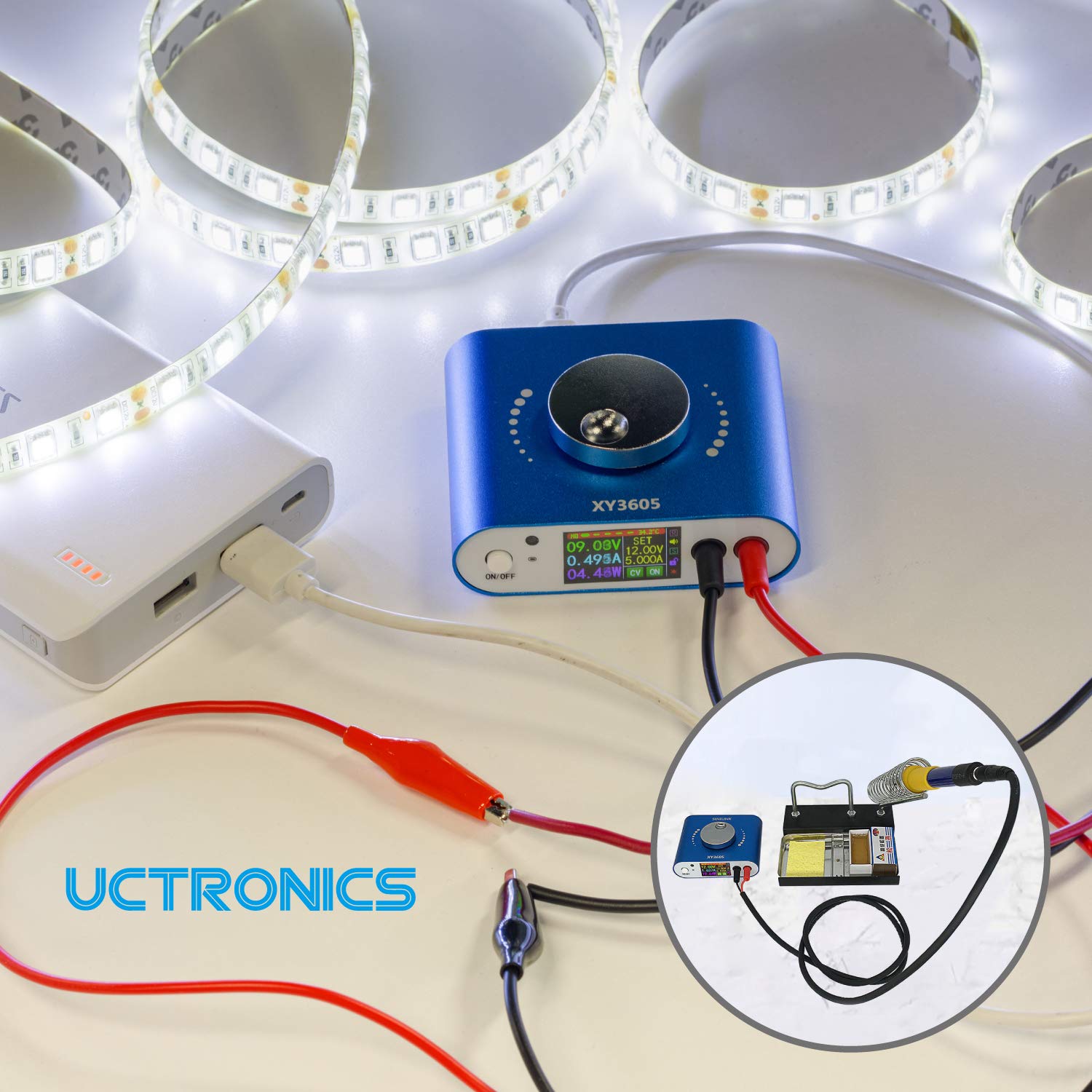 UCTRONICS Portable DC Voltage Regulator Adjustable Power Supply, DC 6 ...