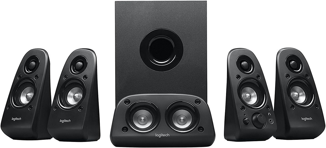 Logitech Z506 Multimedia 5.1 Speaker System, Immersive Surround Sound, 150 Watts Peak Power ...