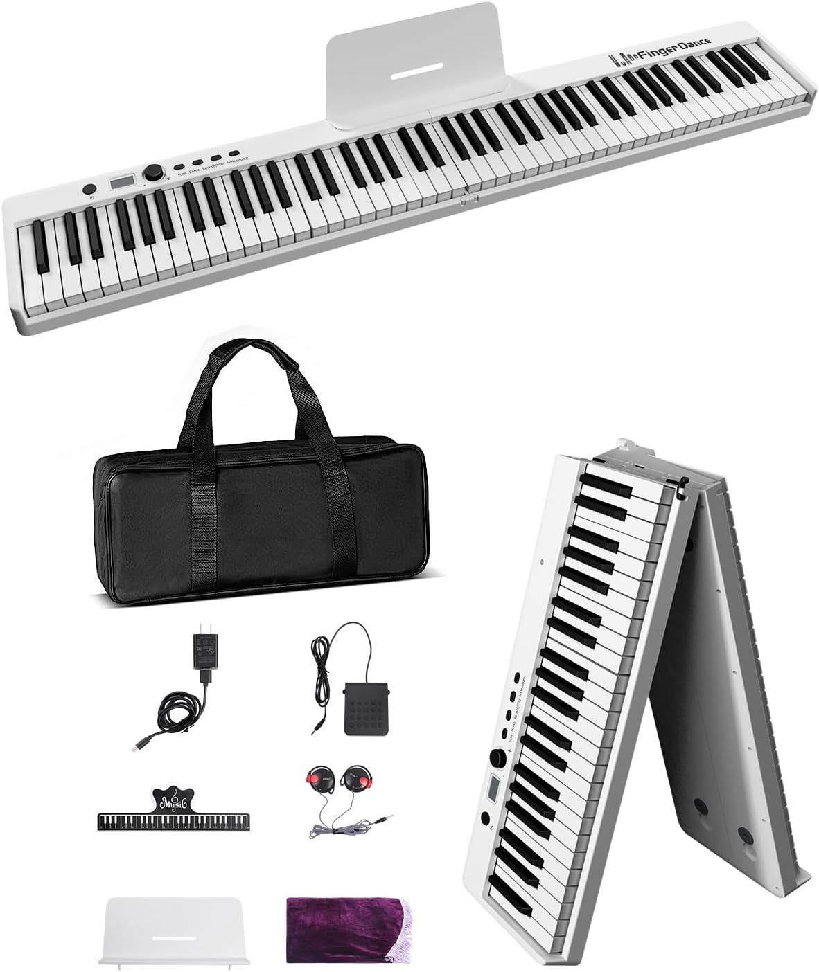 Finger Dance Folding Piano Keyboard 88 Keys, Portable Electric Keyboard ...