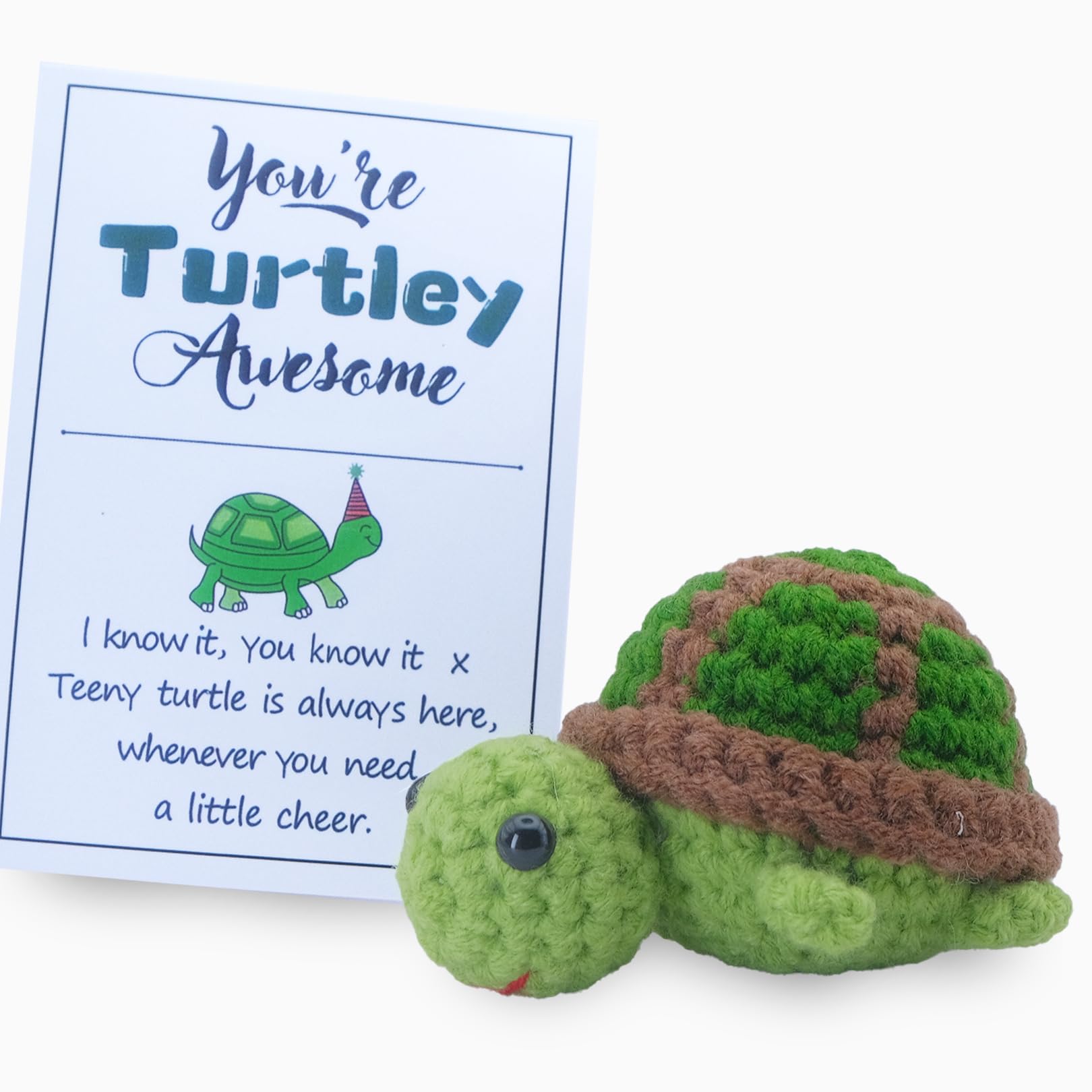 Amazon.com: Handmade Funny Positive Turtle Crochet Birthday Gifts, 1 ...