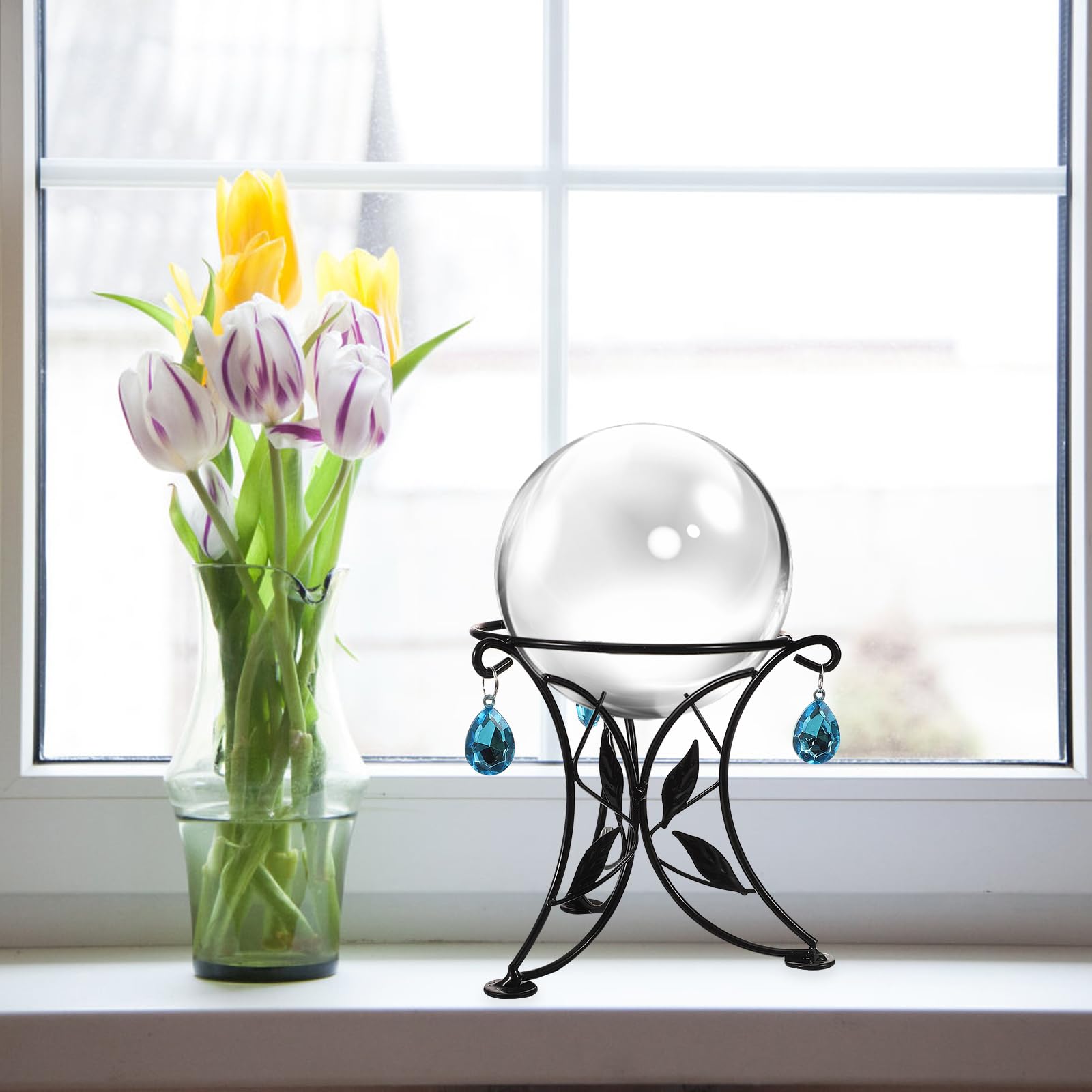 8 Inch Gazing Ball Stand Alpine Corporation 8 In Diameter White Blown