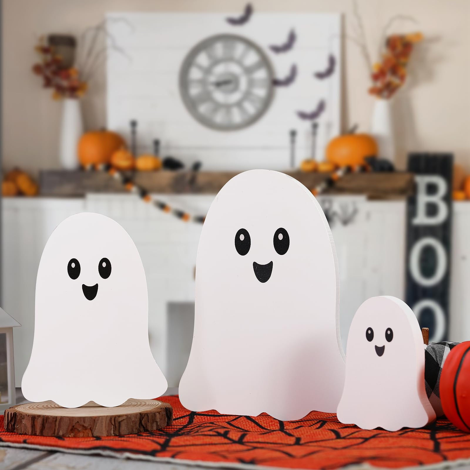 Amazon.com: Halloween Decor-Halloween Decorations Indoor-3pcs Wooden ...