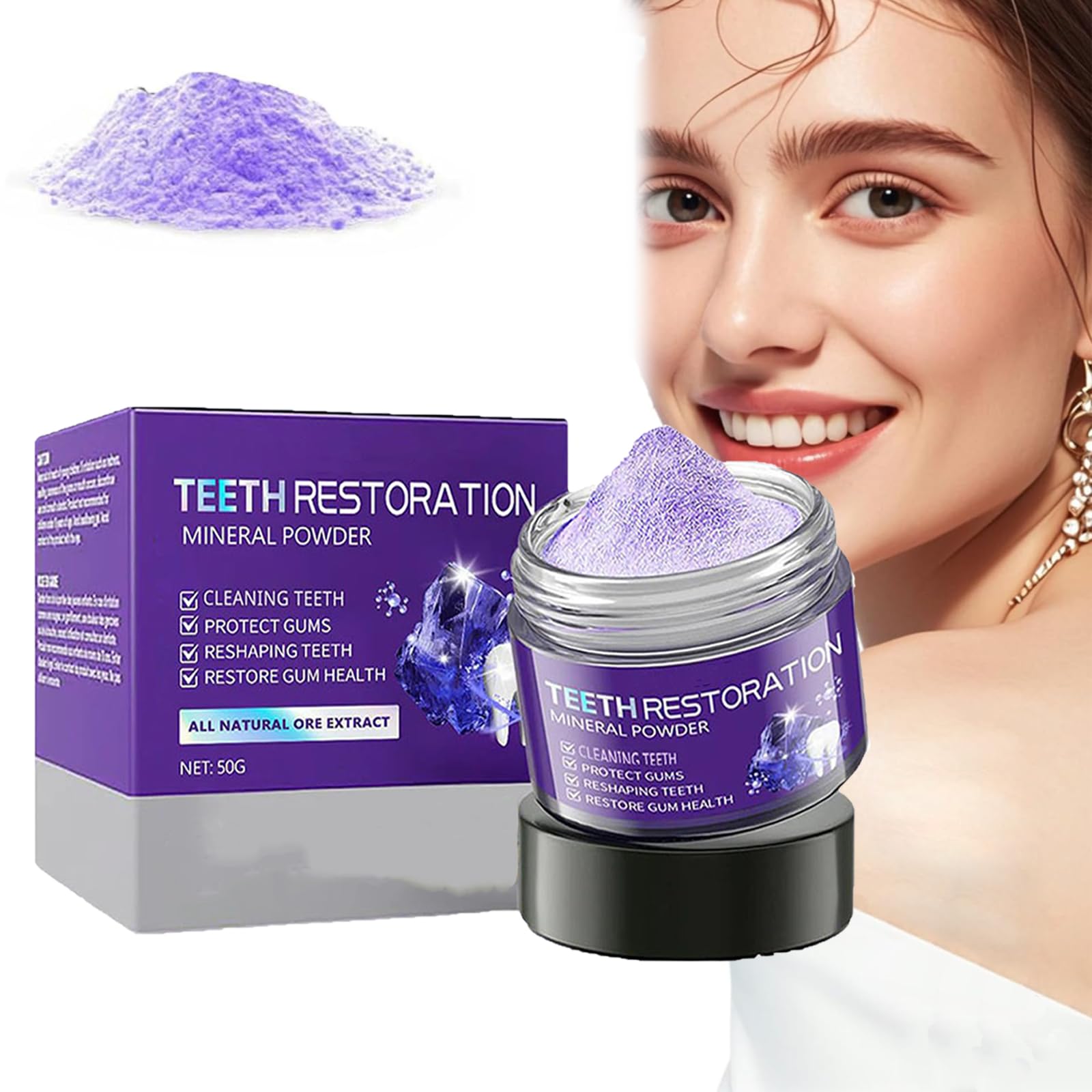 Amazon.com : Teeth Restoration Mineral Powder,Mineral Tooth Powder ...