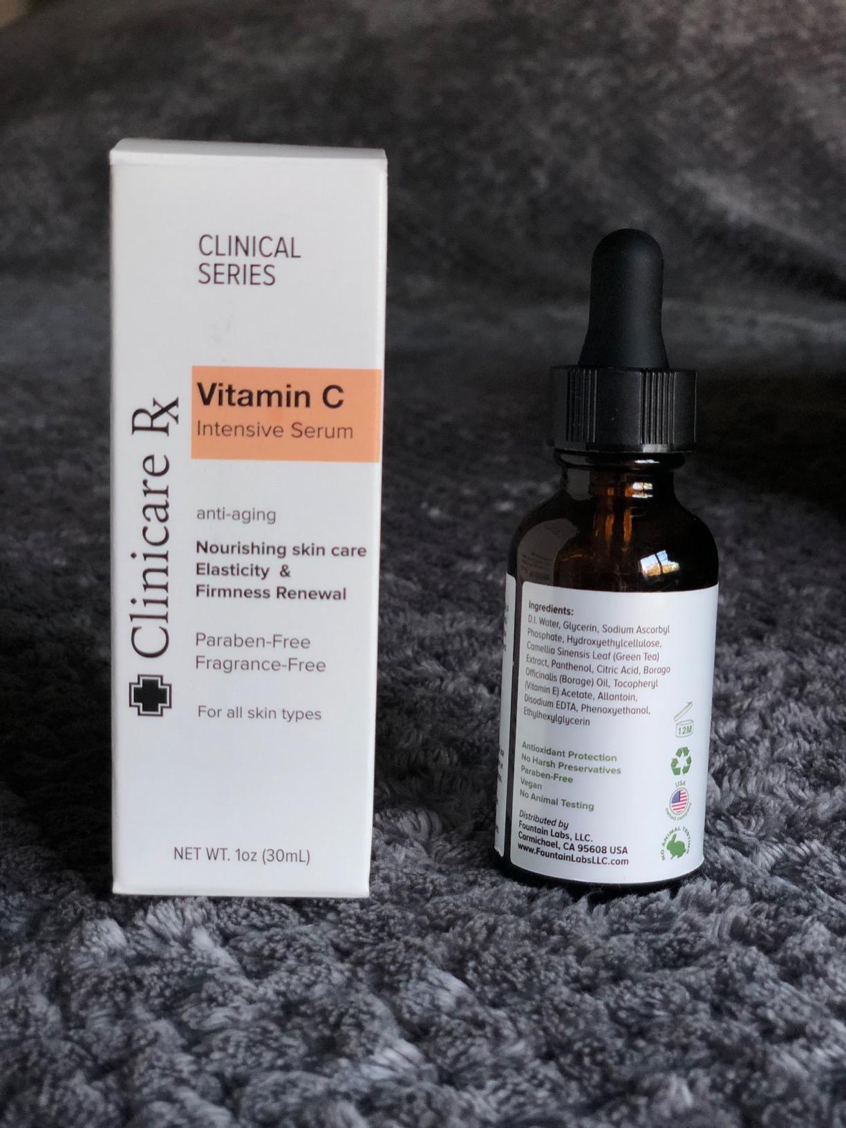 Amazon.com: Clinicare Rx Vitamin C Intensive Face Serum - Brightening ...