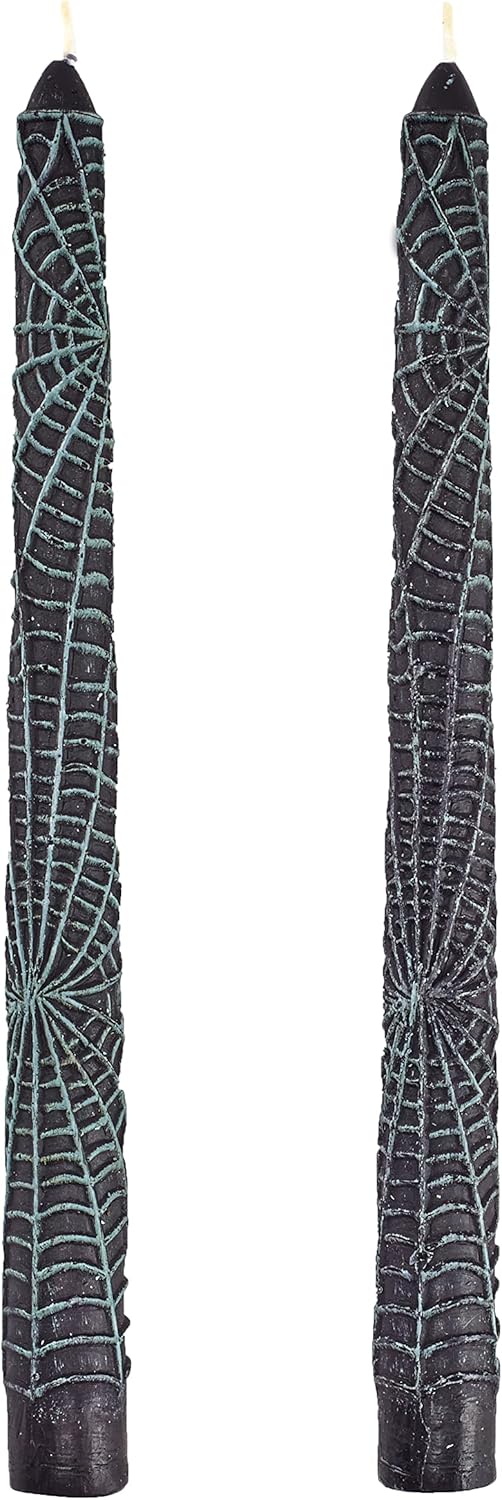 Amazon.com: The Lakeside Collection Halloween Candle Set - Spider Web ...