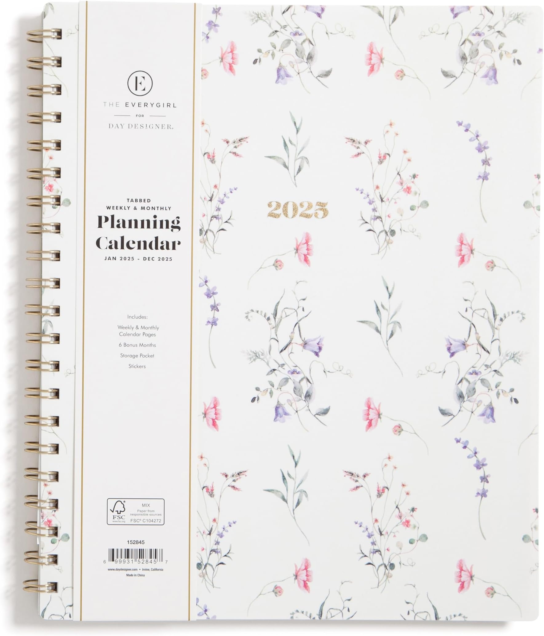 Amazon.com : Graphique 2024 Spiral Vegan Leather Planner | 18 Month ...