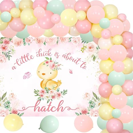 Amazon.com: 81Pcs Chicken Theme Baby Decor - Girl 'Chick' Themed Party ...