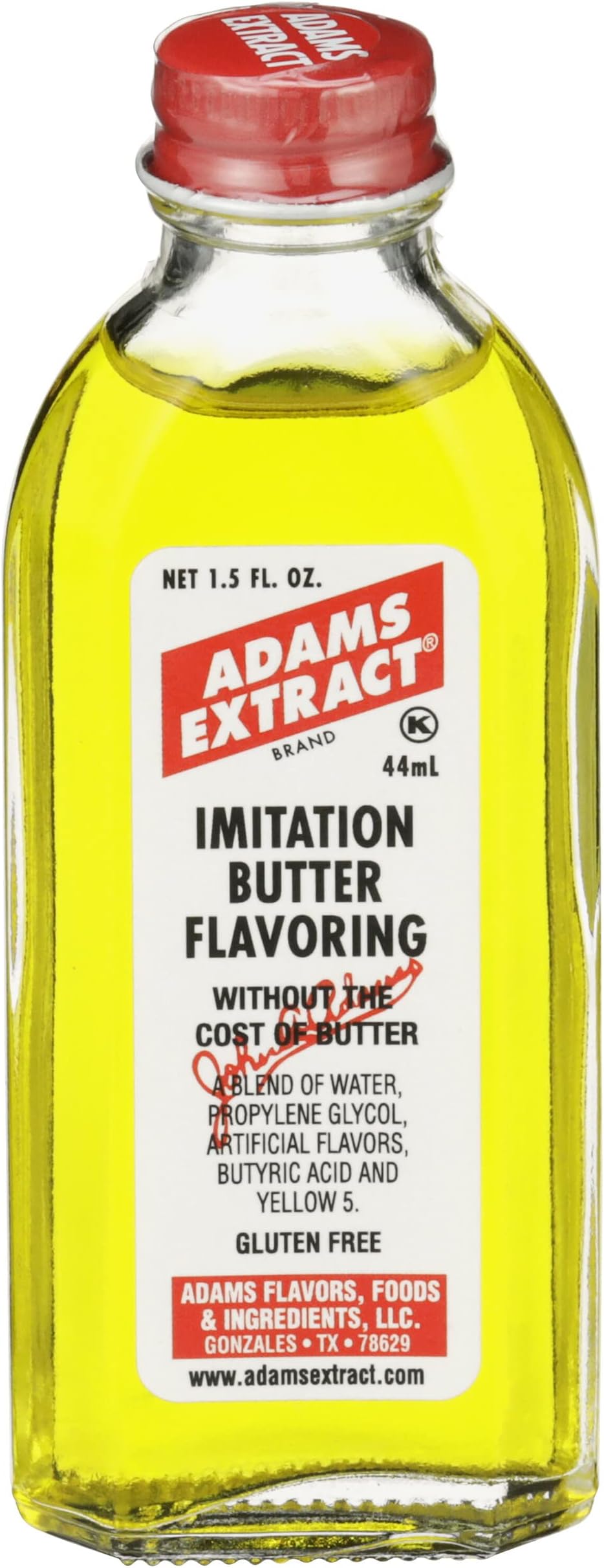 Amazon.com: Adams Extract Imitation Butter Flavoring, Gluten Free, 1.5 ...