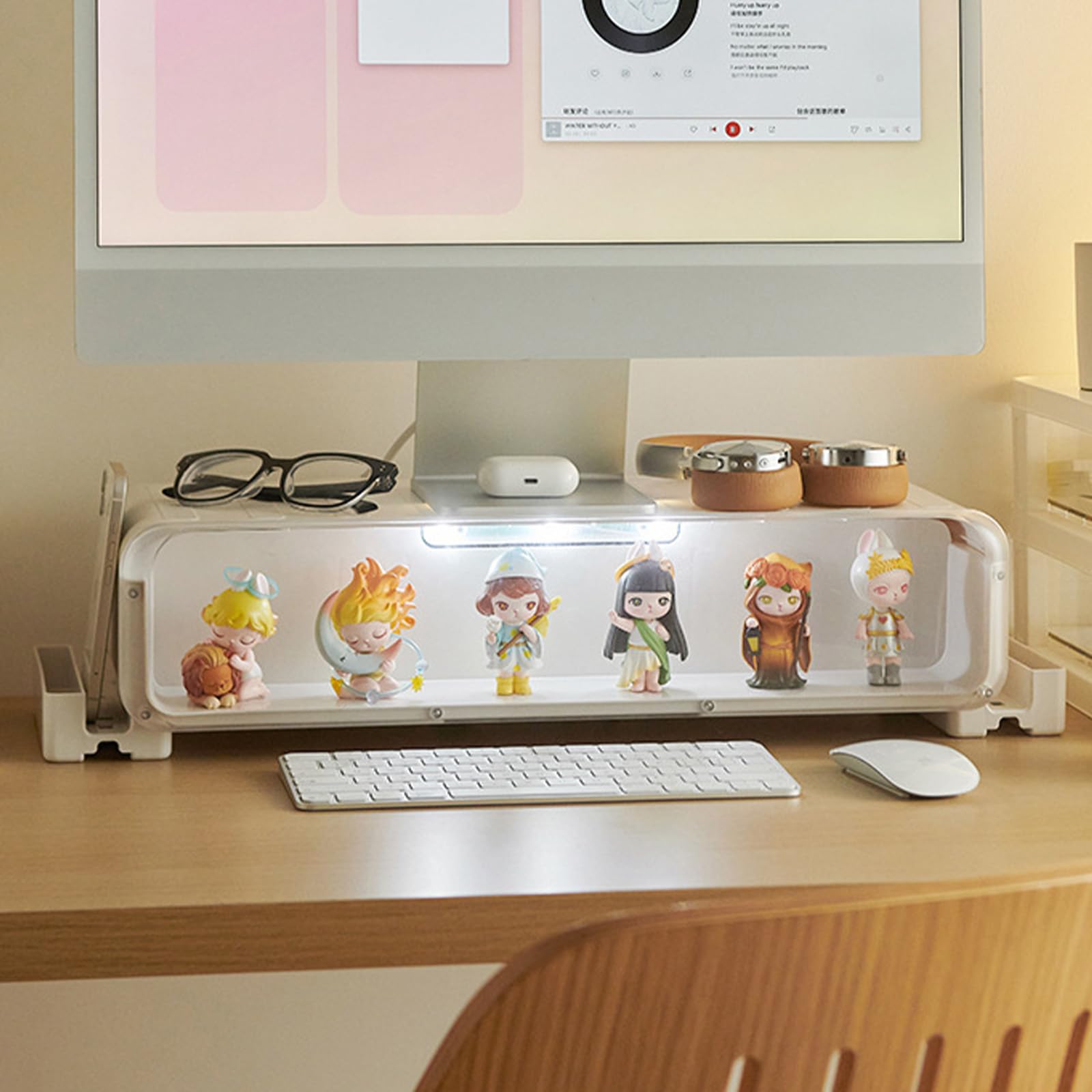 Amazon.com: WMM Monitor Stand Riser, Computer Monitor Stand with Drawer ...