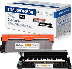 Amazon.com: TN630 Toner Cartridge & DR630 Toner Cartridge 2Pack (1Toner ...
