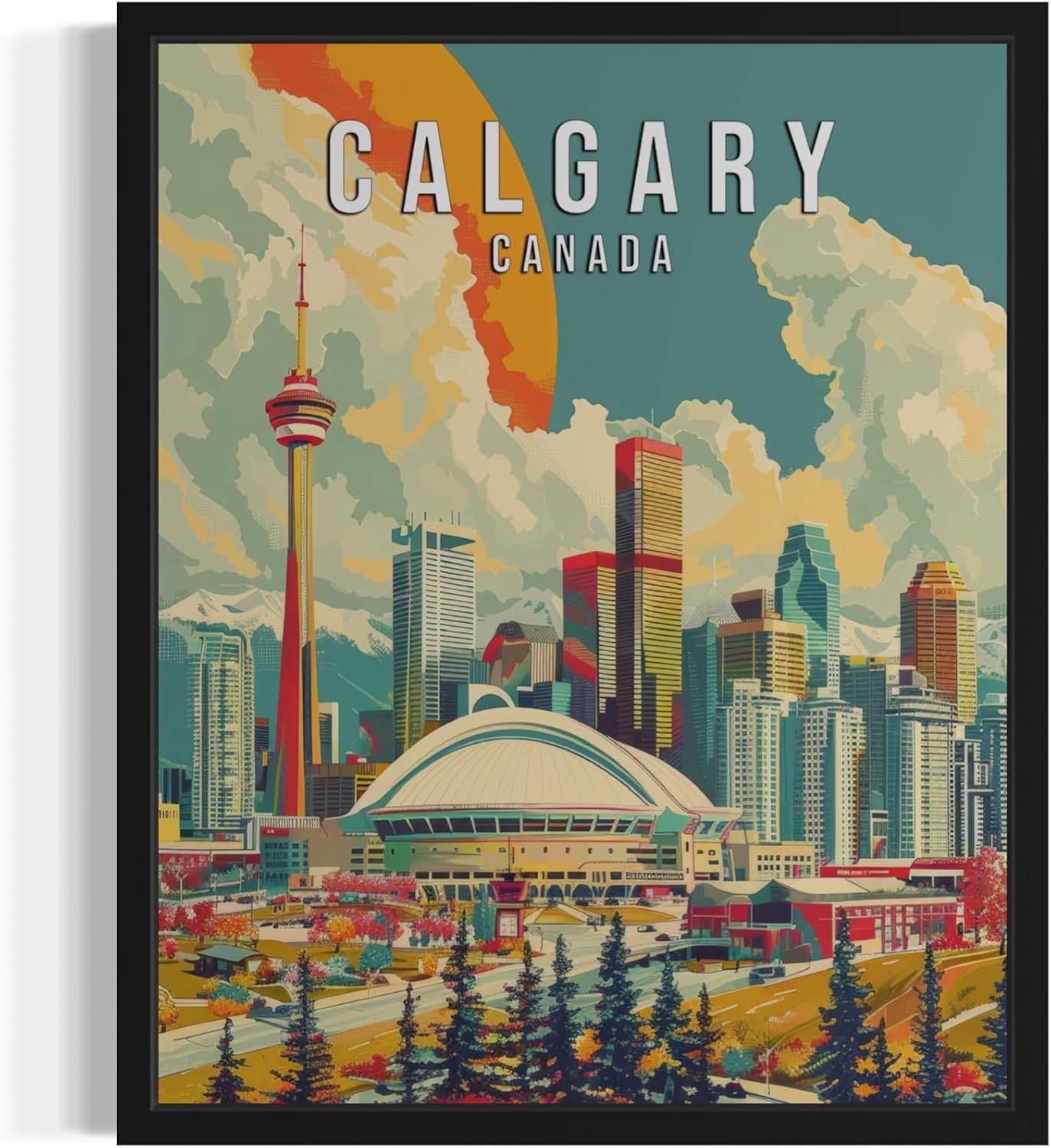 Amazon.com: Calgary Alberta Wall Art Poster Print, Canada Landscape ...