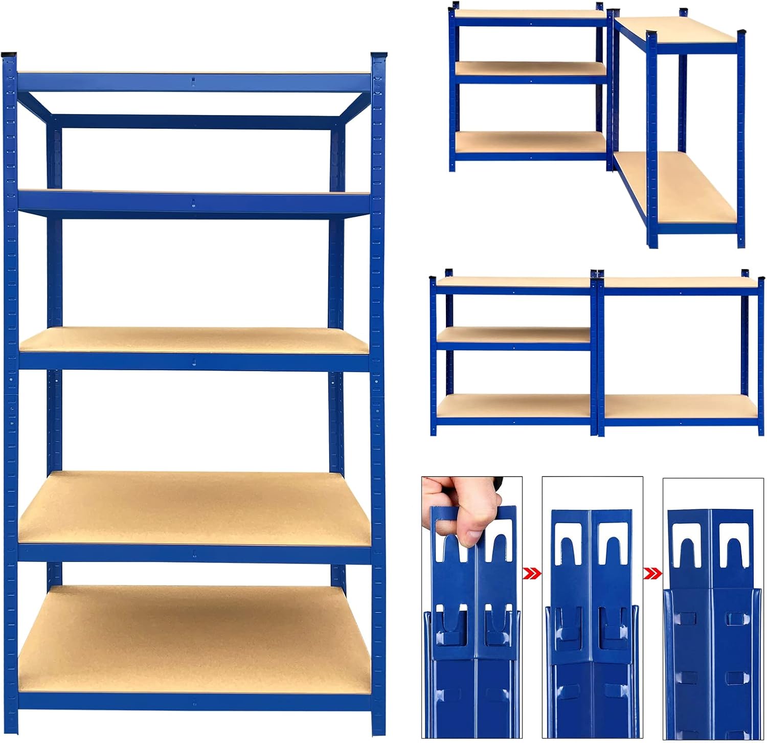 Amazon.com: 60" Storage Metal Shelving Unit, 5 Tier Heavy Duty ...