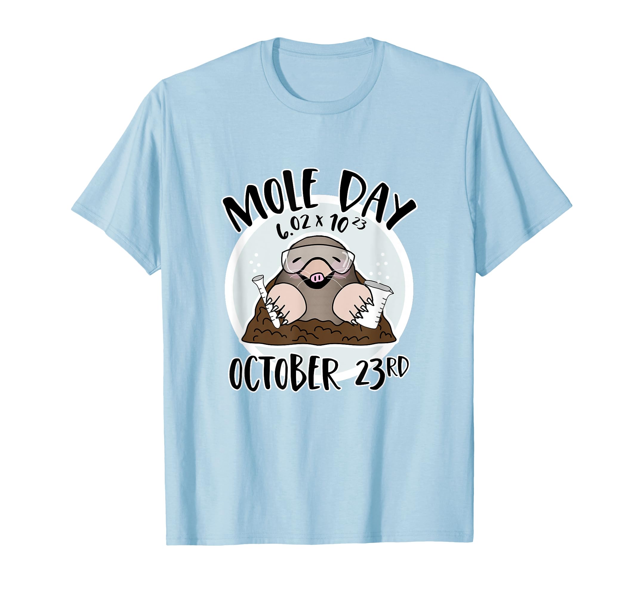 Amazon.com: October 23rd National Mole Day Avogadro's Number TShirt T ...