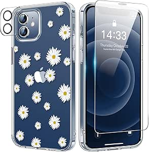 Amazon.com: Bicol iPhone 12 Mini Case Acrylic Clear Phone Cover | Screen Protector, Camera Lens ...