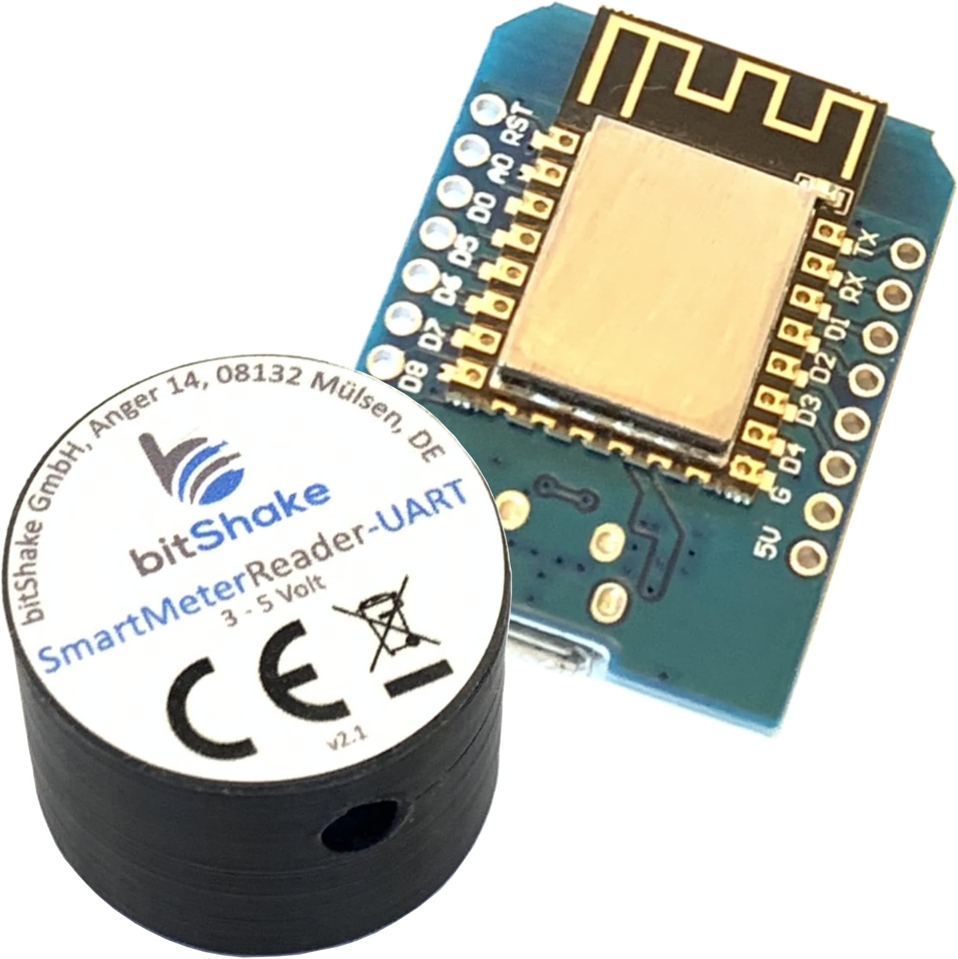 bitShake SmartMeterReader - WiFi Set | IR Reading Head | TASMOTA Pre ...