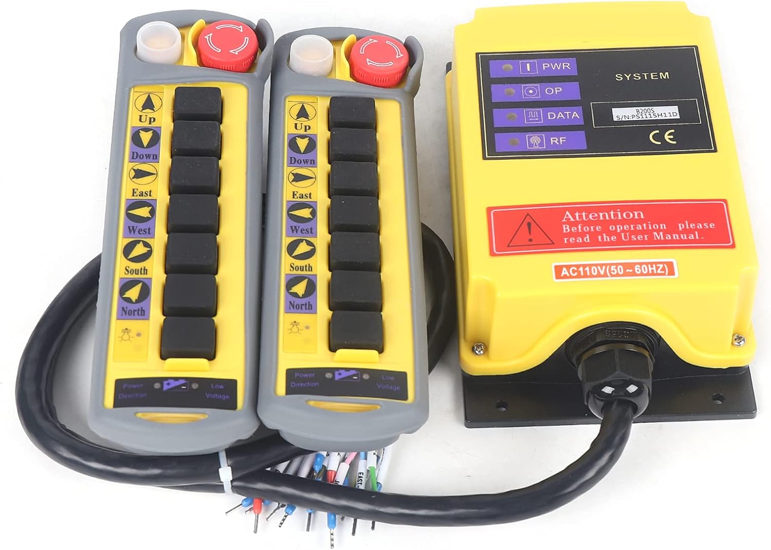 Amazon.com: Wireless Crane Remote Control, 110VAC 2 Speed 6 Channel ...