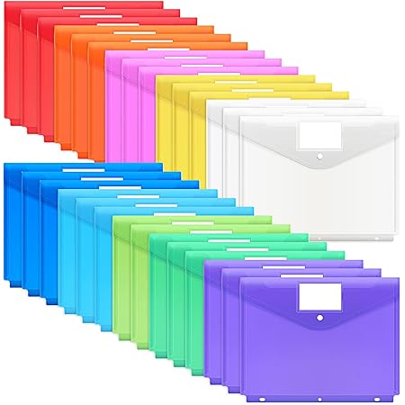 Amazon.com : EOOUT 30pcs Binder Folders, Binder Pocket for 3 Ring, 10 ...