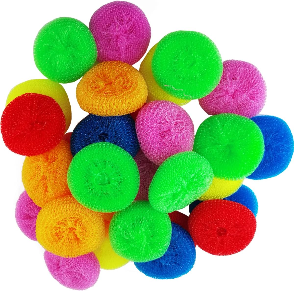 Amazon.com: Plastic Dish Scrubbers for Dishes Plastic Pot Round ...