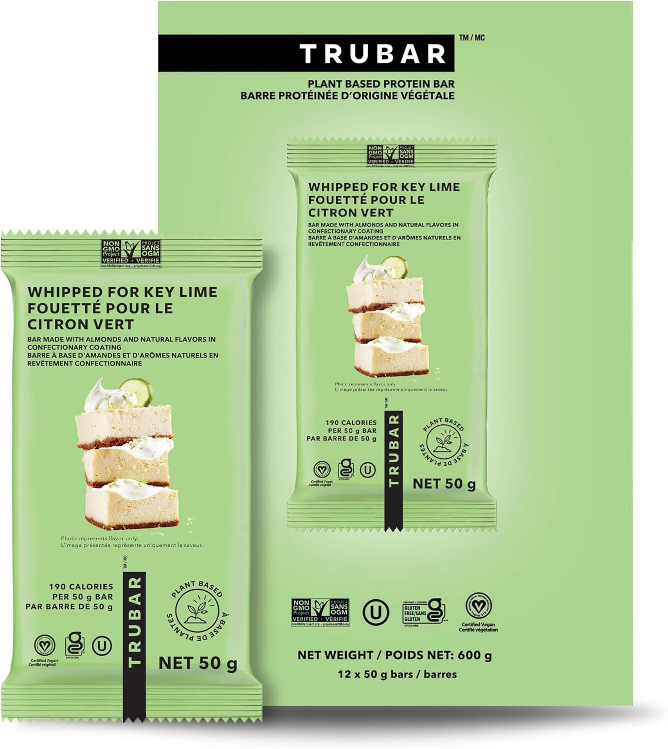 TRUBAR Vegan Protein Bar, Whipped for Key Lime, Gluten Free, Plant ...